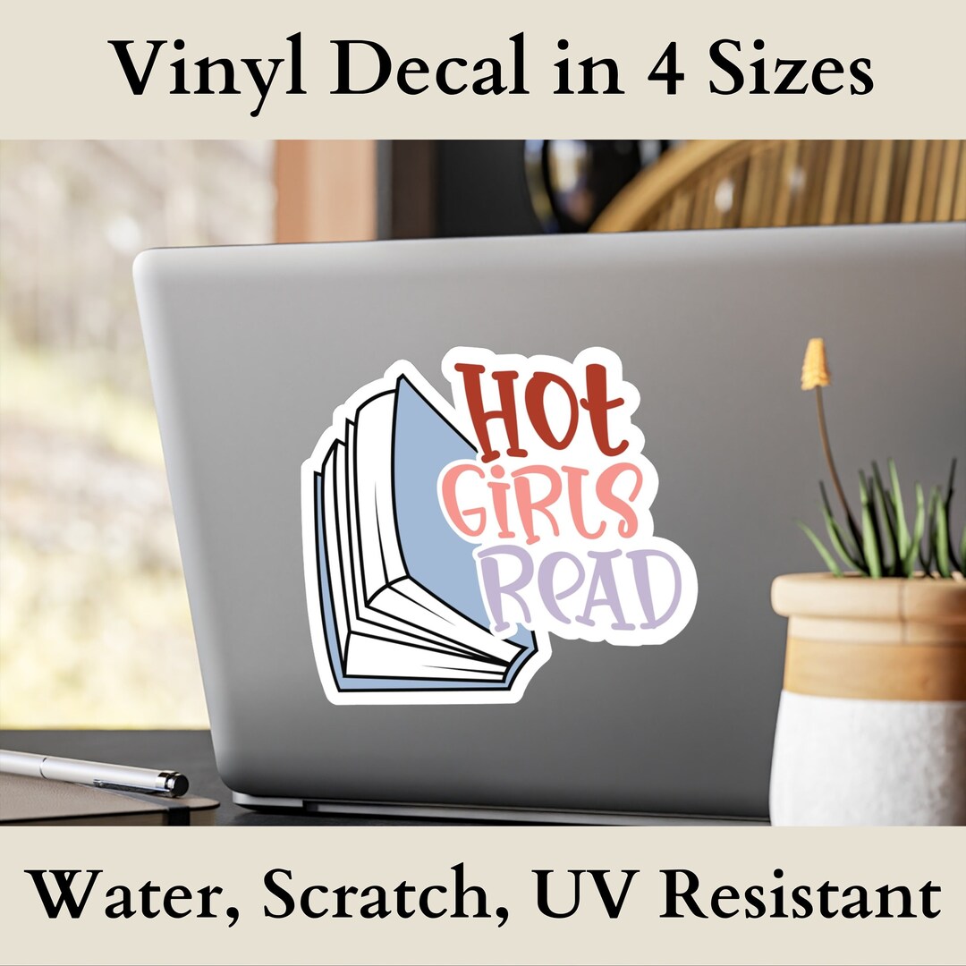 Hot Girls Read Pastel Kiss-cut Vinyl Decals, STFUATTDLAGG Sticker for ...