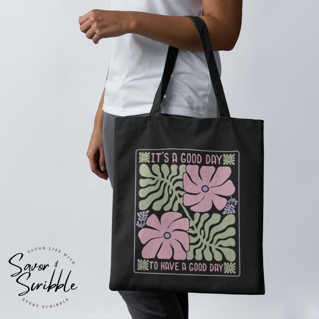 Motivational Quote Boho Matisse Mental Health Tote Bag, Wellness Canvas ...