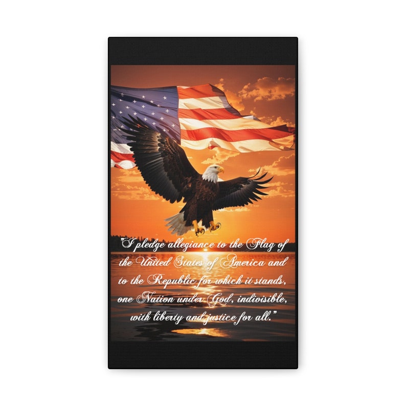 Eagle's Soaring Patriotism: A Sunset Oath - Etsy