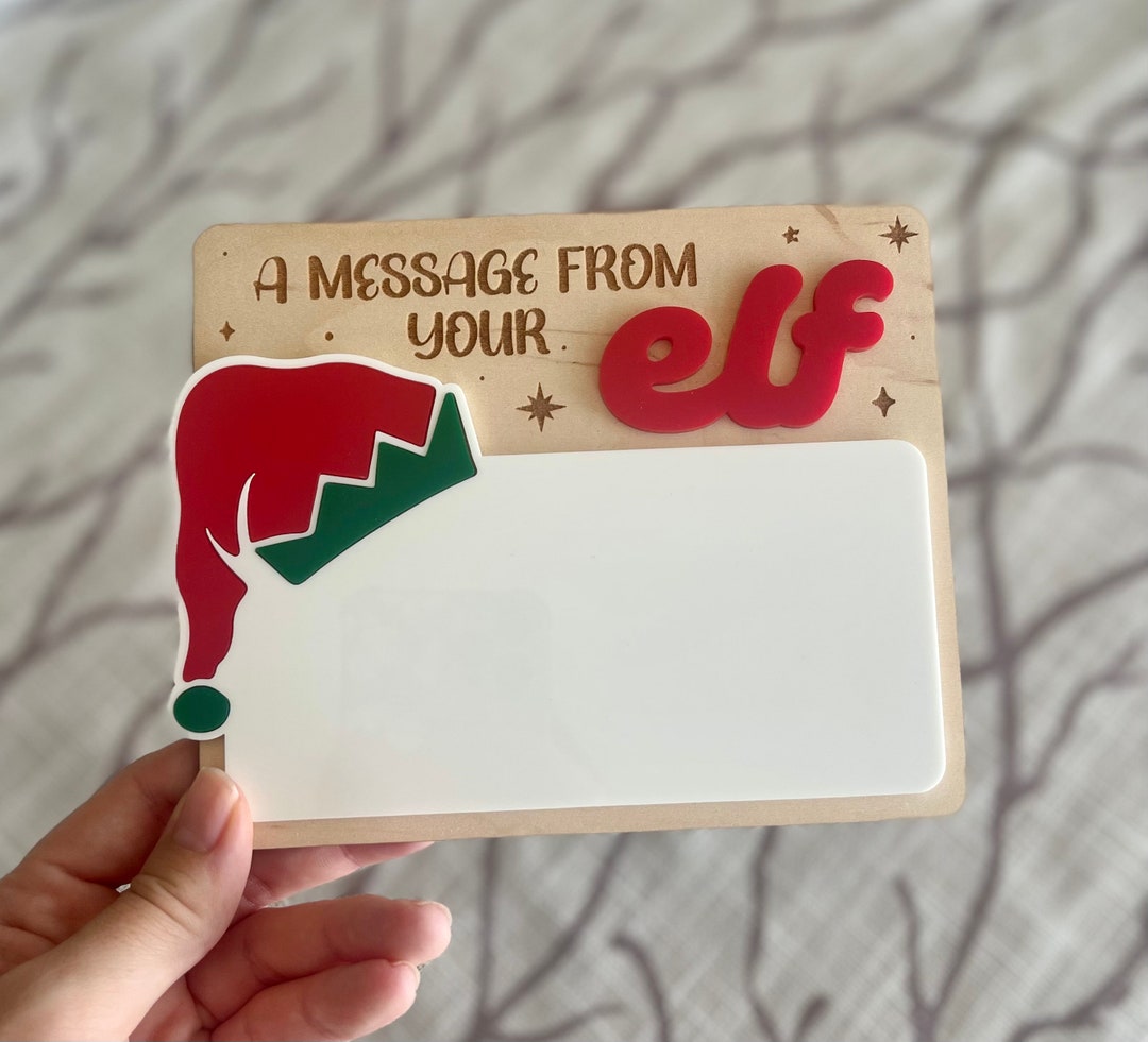 Dry Erase, Elf Message Board, Elf Props, Elf Decor Shelf Message ...