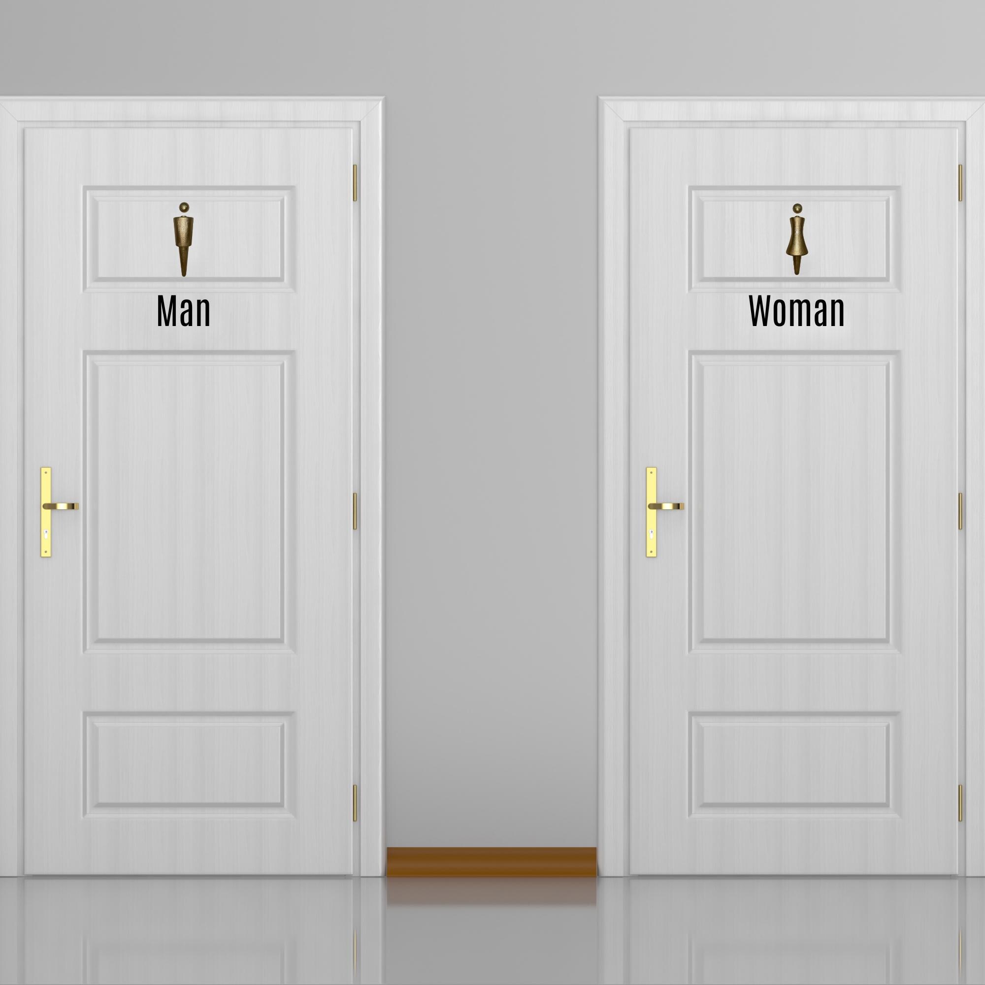 Elegant 3D Printed WC Sign - Modern Minimalist Restroom Door Decor - Etsy