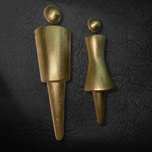 Elegant 3D Printed WC Sign - Modern Minimalist Restroom Door Decor - Etsy