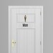 Elegant 3D Printed WC Sign - Modern Minimalist Restroom Door Decor - Etsy