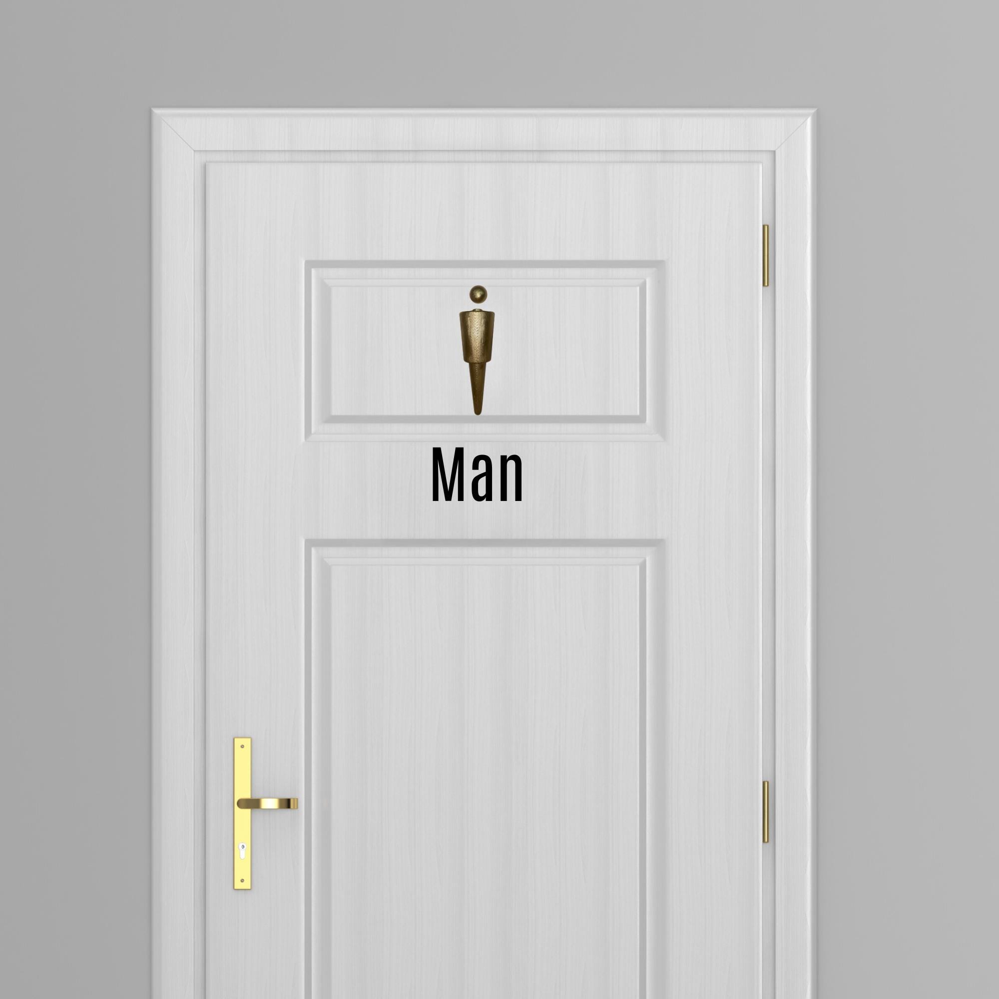 Elegant 3D Printed WC Sign - Modern Minimalist Restroom Door Decor - Etsy