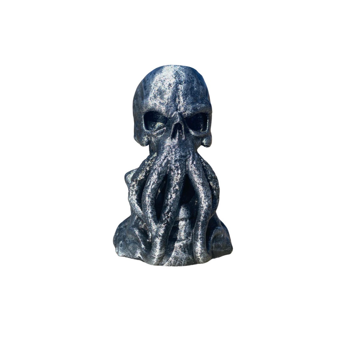 Hand Painted Cthulhu Figurine - Unique 3D Printed PLA Mythical Decor ...