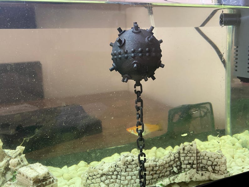 3D Printed Floating Naval Mine: Unique Aquarium Decoration - Etsy