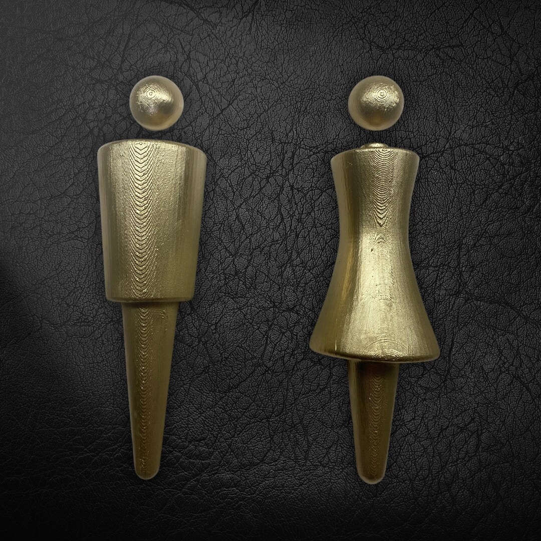 Elegant 3D Printed WC Sign - Modern Minimalist Restroom Door Decor - Etsy