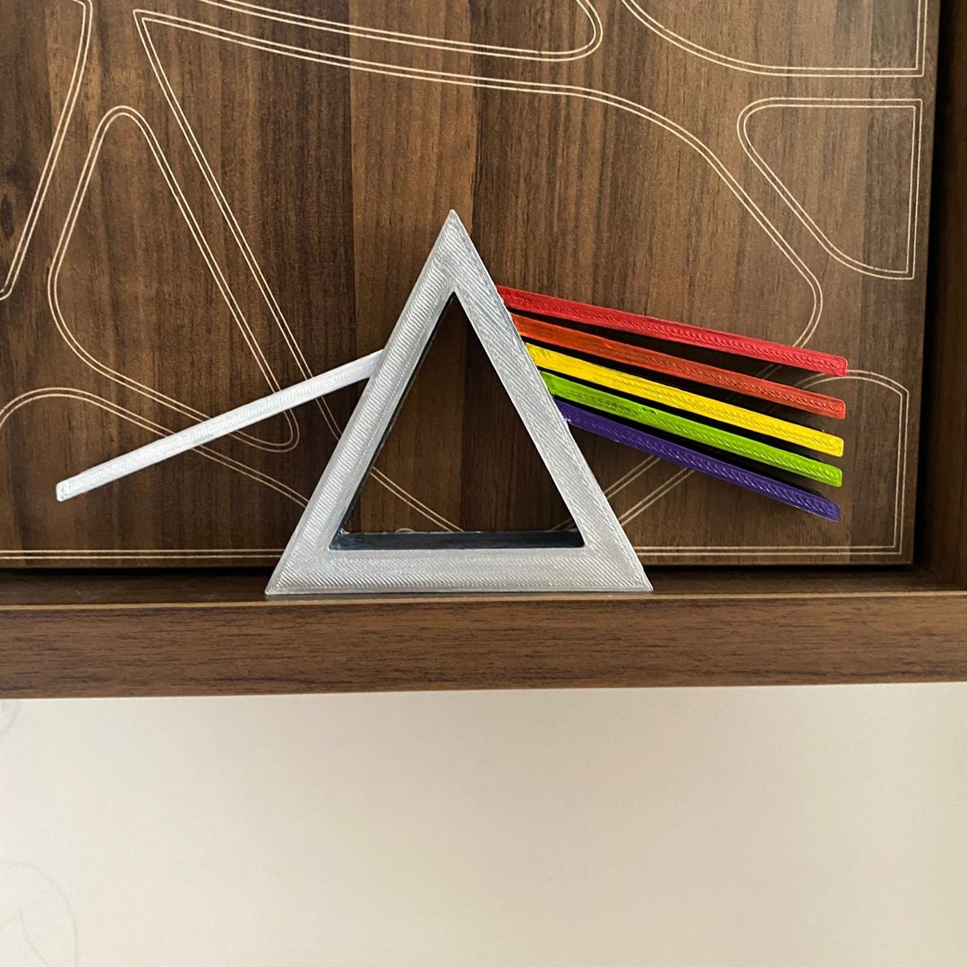 Moon Prism Desk Sign: 3D Printed and Hand-painted Dark Side of the Moon ...