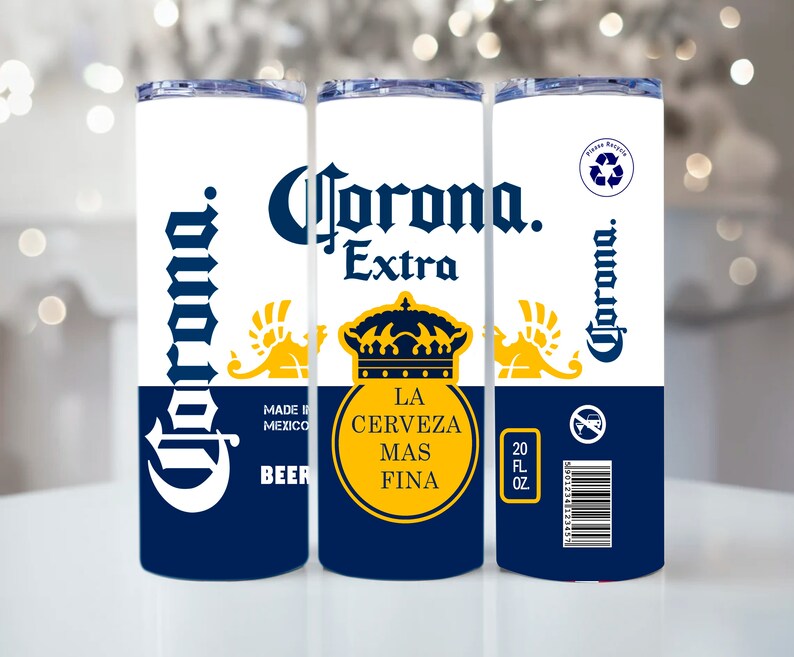 Corona Extra Tumbler Wrap/ Tumbler 20 Oz PNG - Etsy