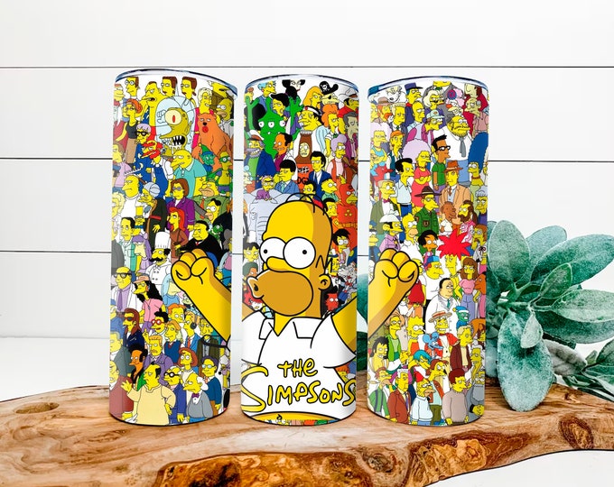 The Simpsons Tumbler Wrap Tumbler 20oz Png Images - Etsy