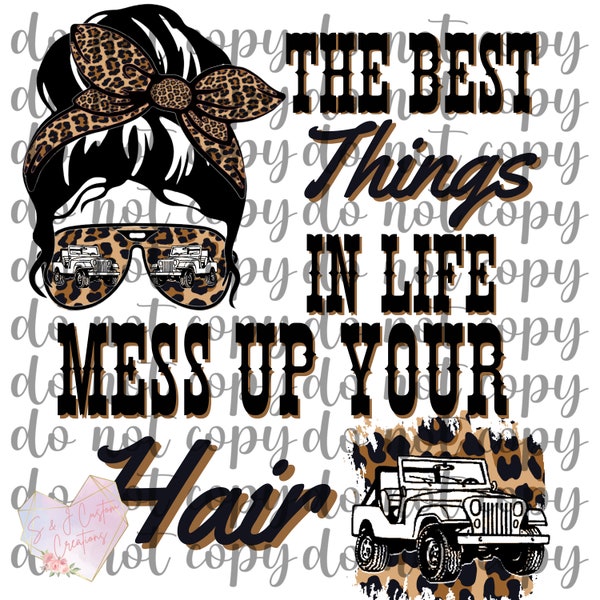 Jeep Life Messy Bun Png - Etsy