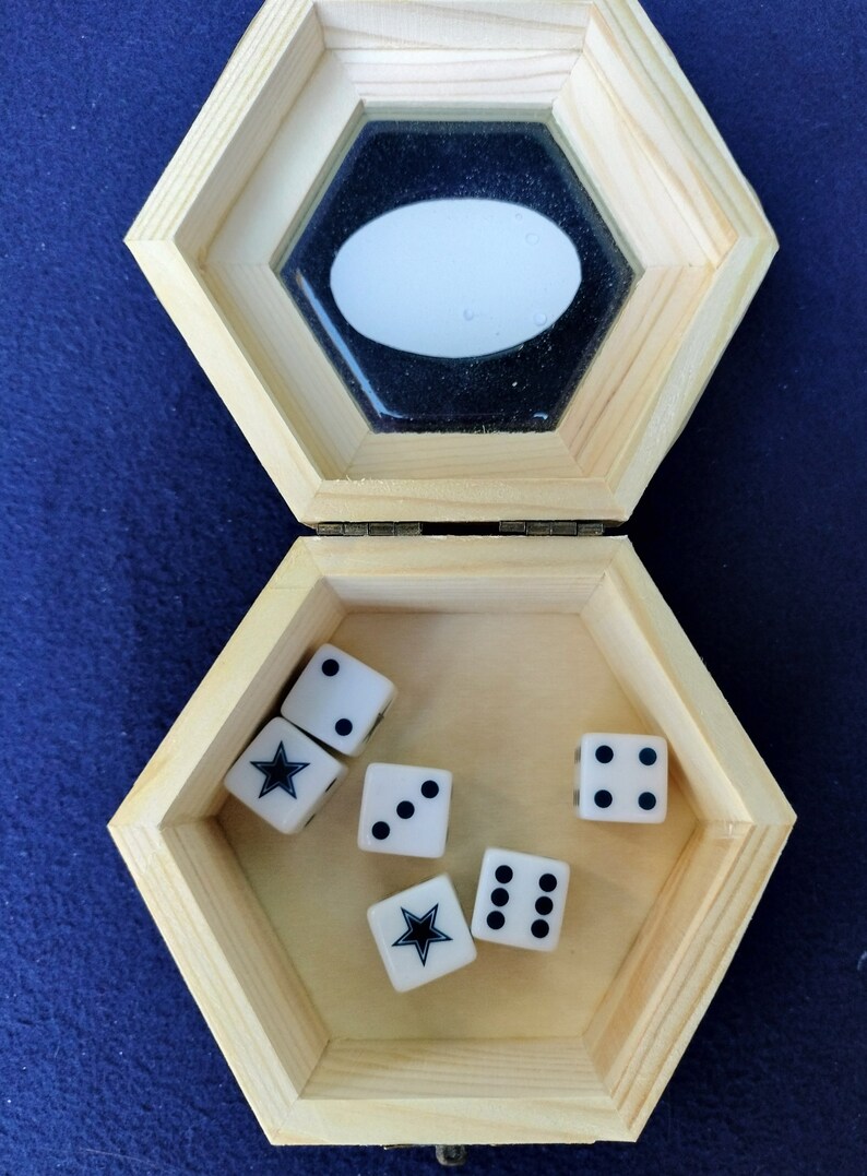 Cowboy Themed Dice Set in a Pine Box - Etsy