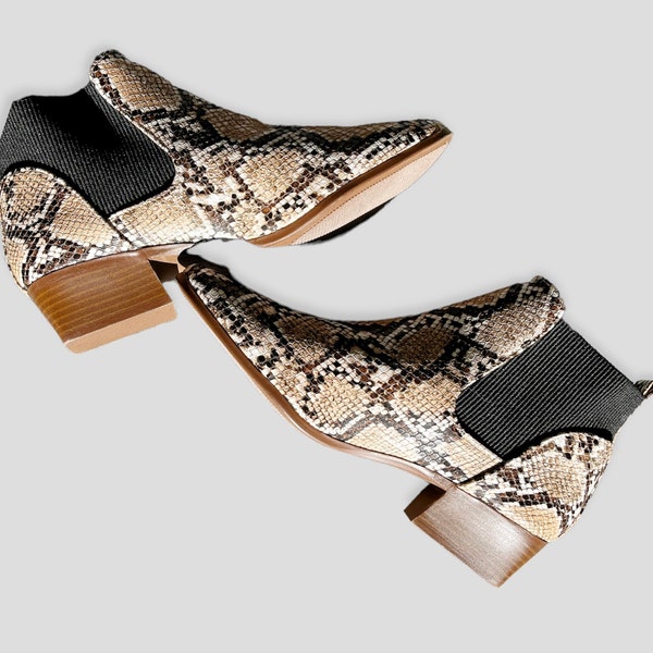 Snakeskin Boots - Etsy