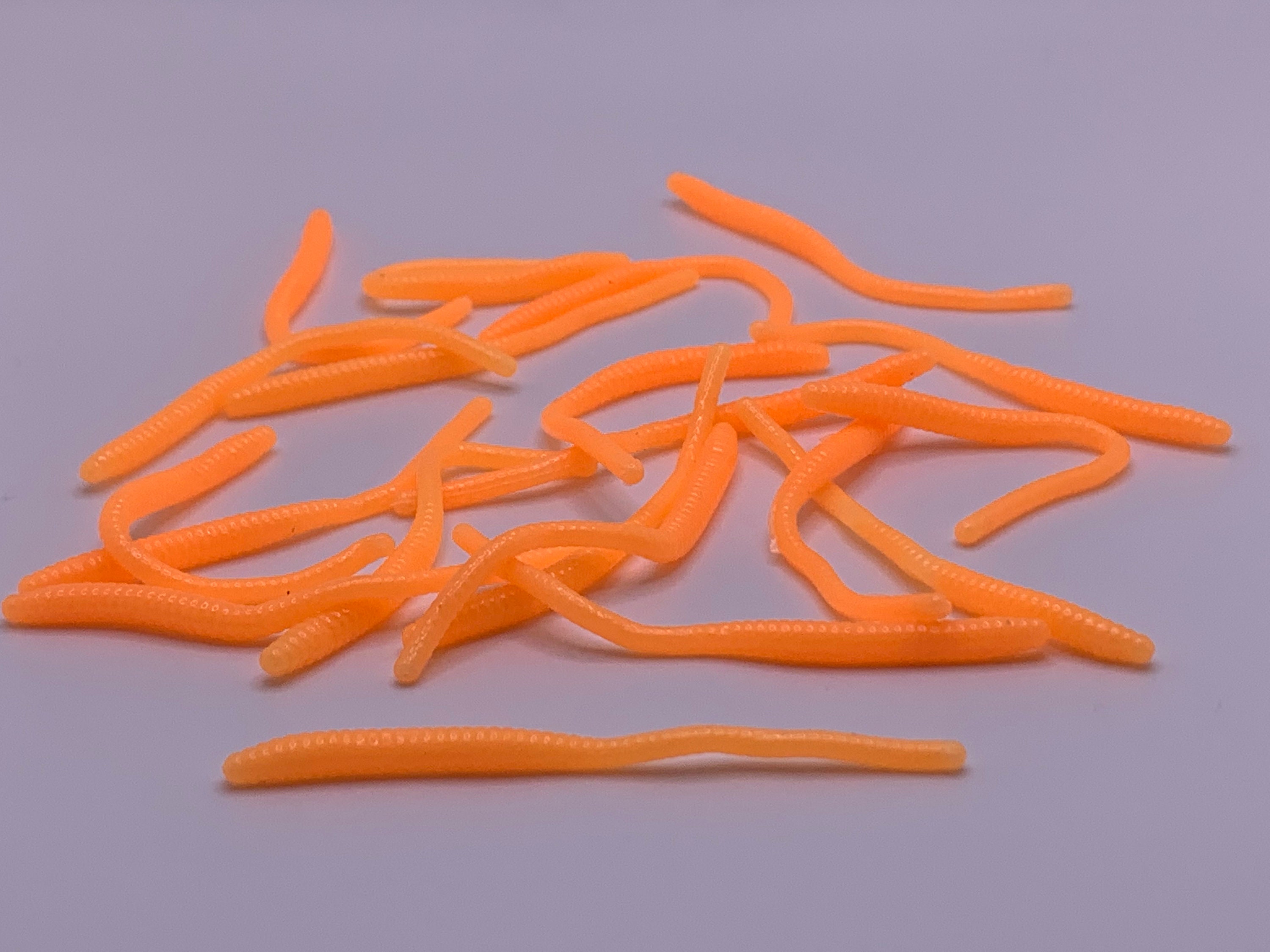 2 1/2 Inch Floating Trout Worm 20 Worms/pack | Etsy