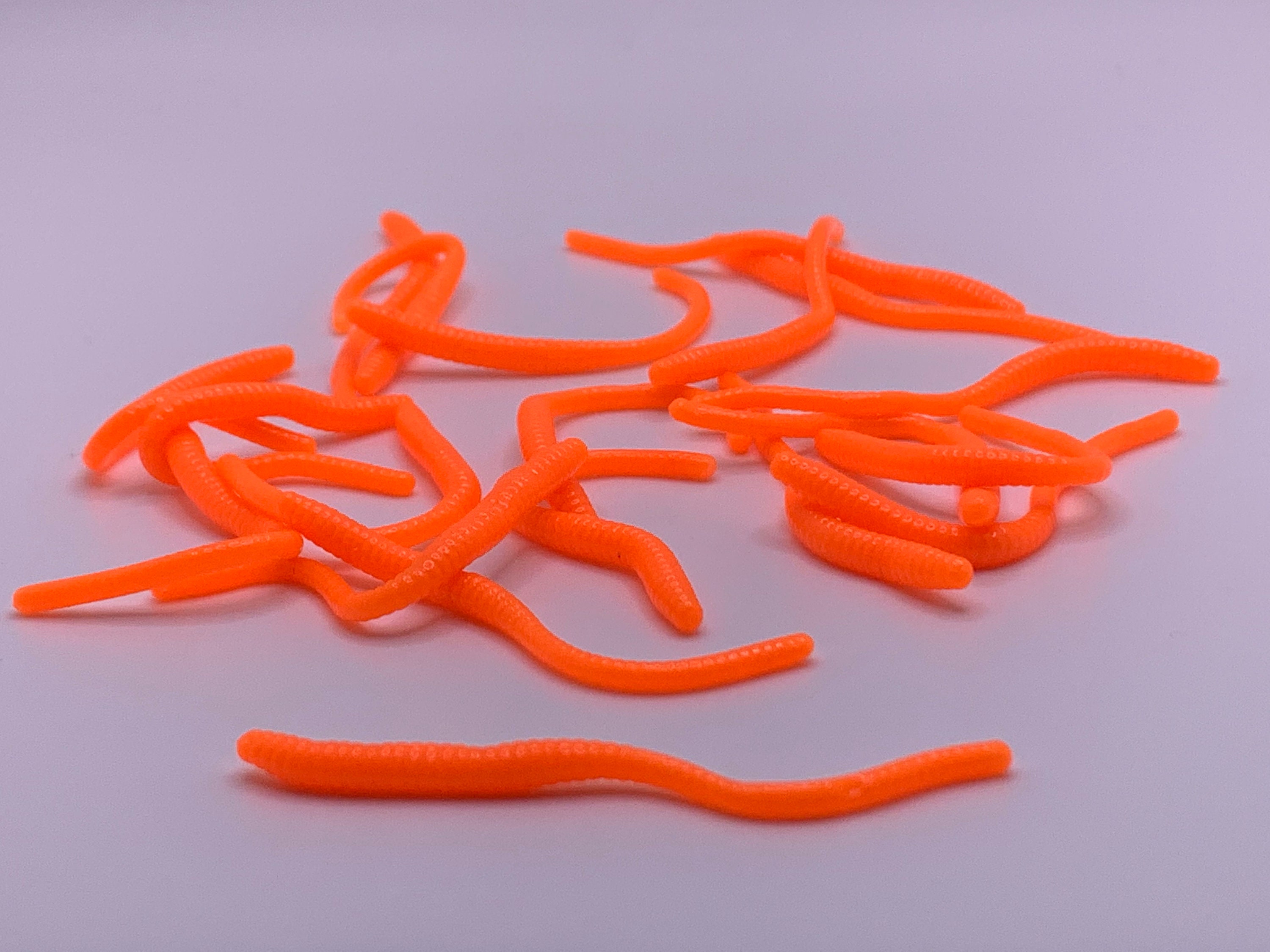 2 1/2 Inch Floating Trout Worm 20 Worms/pack | Etsy
