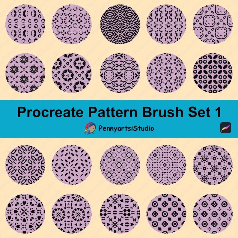 50 Seamless Pattern Procreate Brushes Digital Pattern Brushes - Etsy