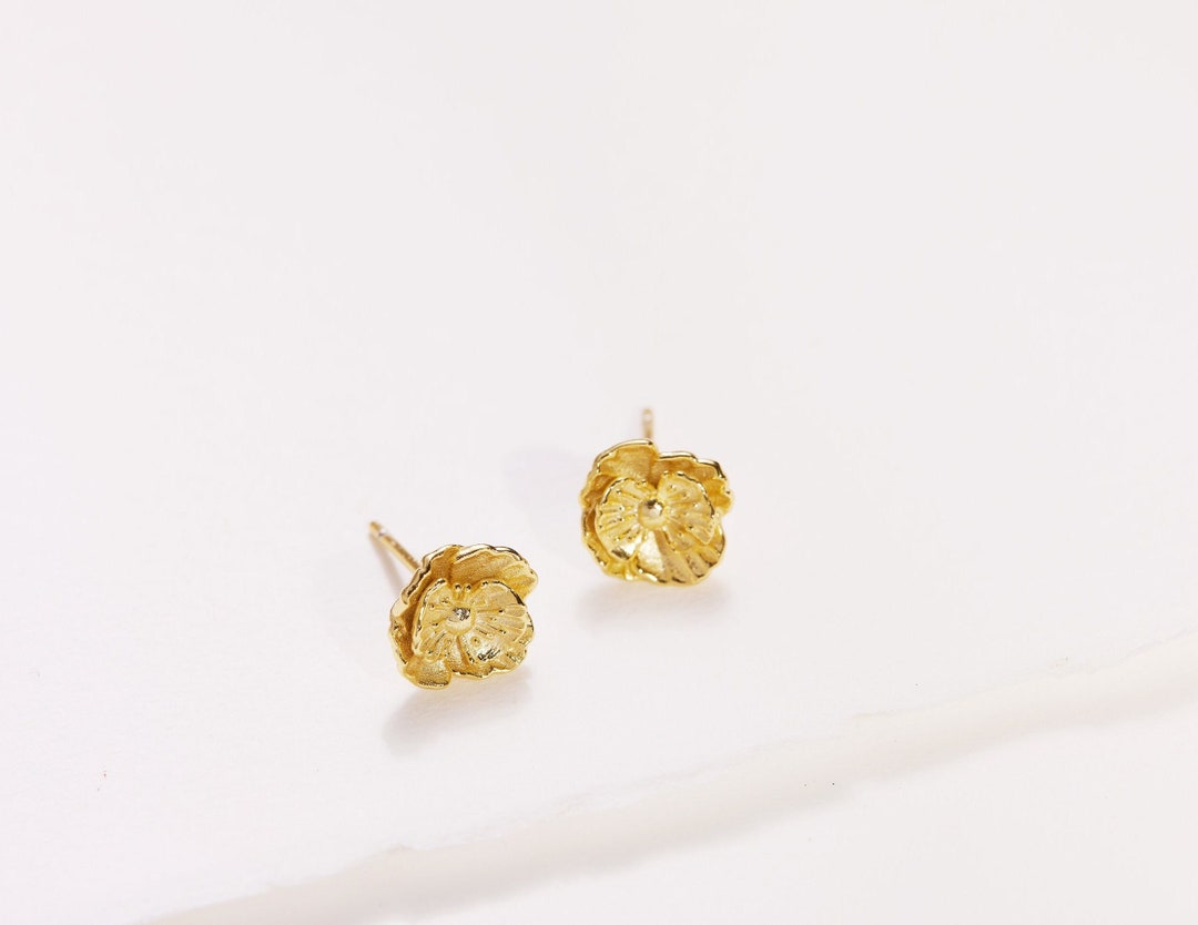 Poppy Birth Flower Earring • Birth Flower Gift • August Birth Month ...