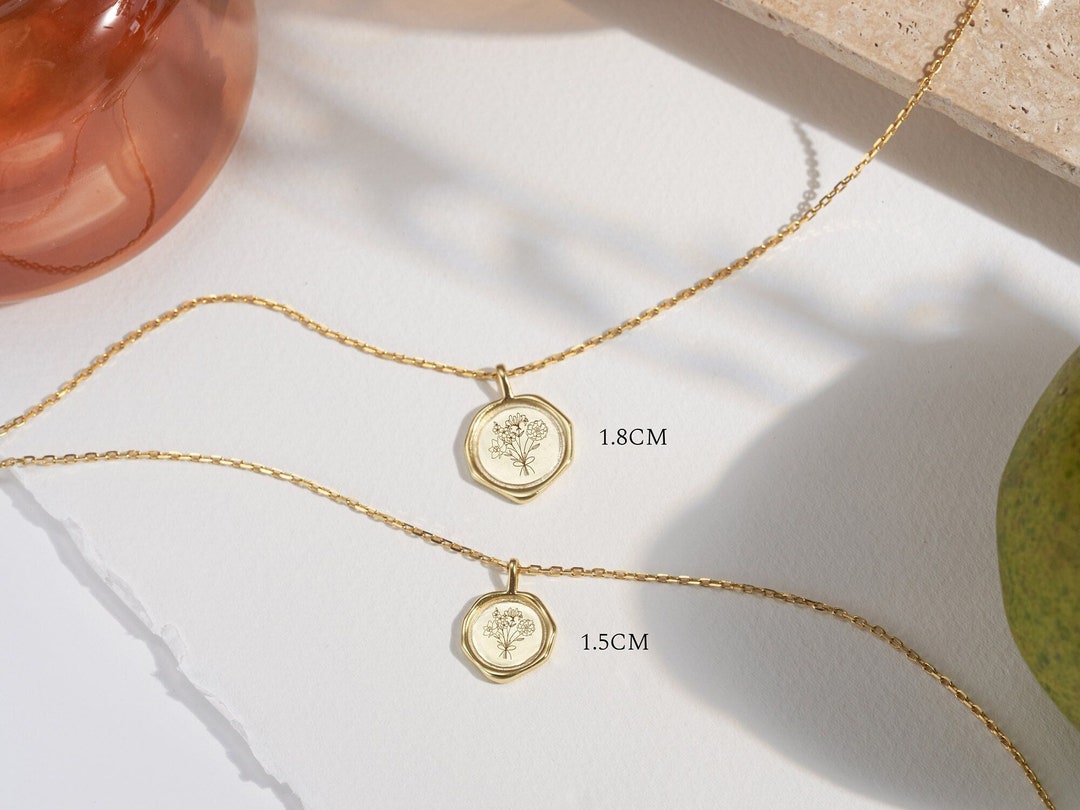Birth Flower Family Bouquet • Birth Flower Gift • Bouquet Necklace ...