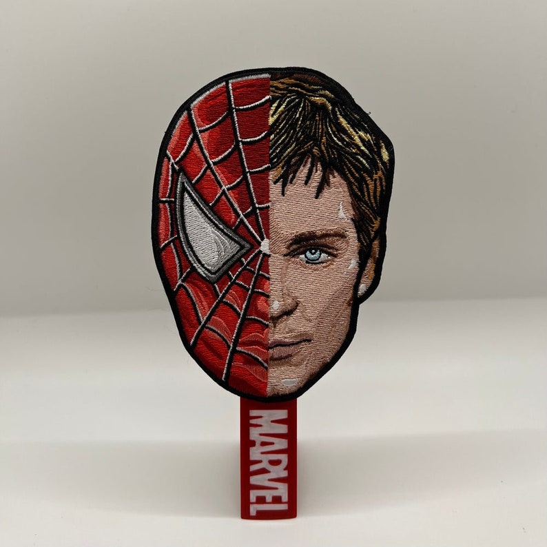 Spider Man Split Face - Tobey Maguire Embroidered Morale Patch - Etsy