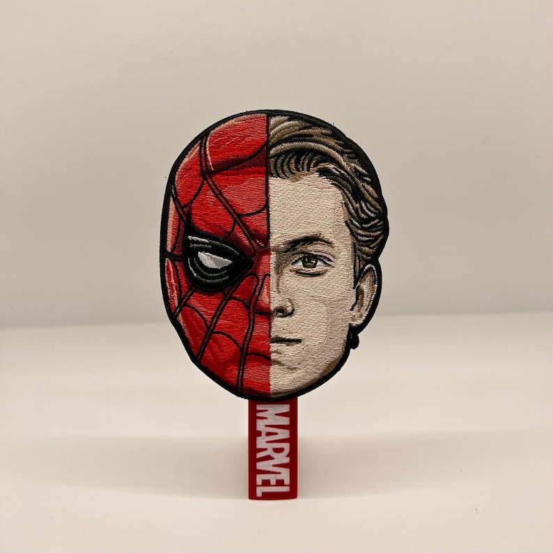 Spider Man Split Face - Tom Holland Embroidered Morale Patch - Etsy