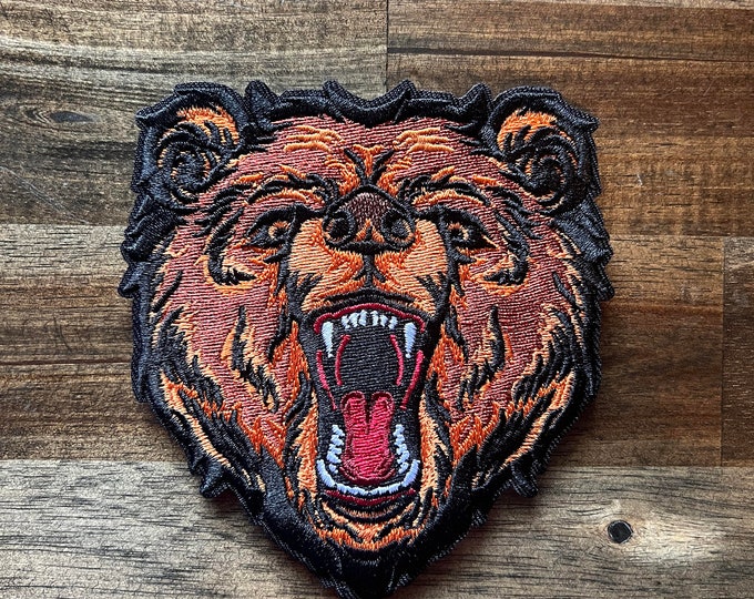 The Bear Embroidered Velcro Morale Patch - Etsy