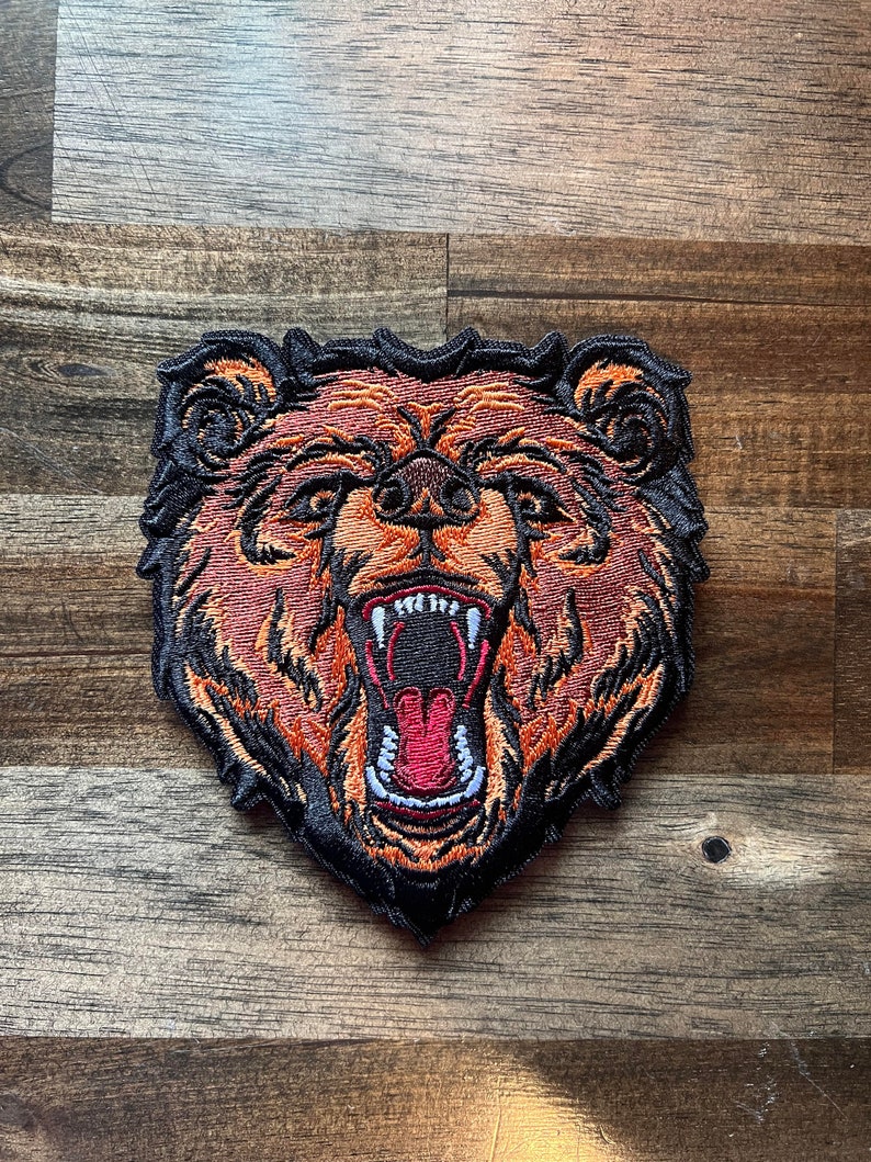 The Bear Embroidered Velcro Morale Patch - Etsy