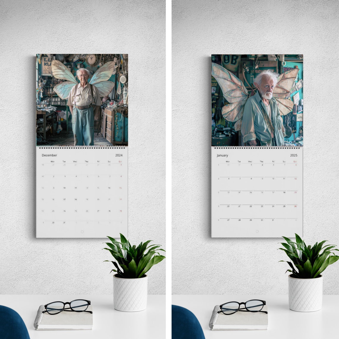 Fairy Godfather 2025 Wall Calendar - Jan 2025 - Dec 2025 - Etsy