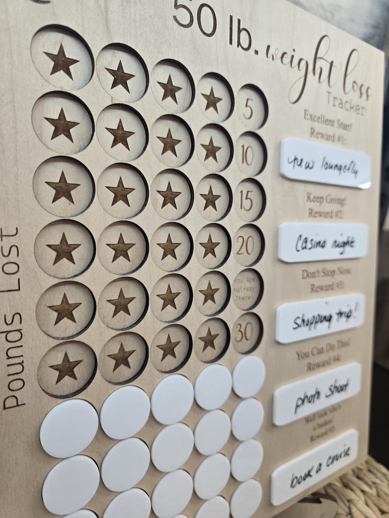Personalized Visual Weight Loss Tracker - Reward Jar With Acrylic ...
