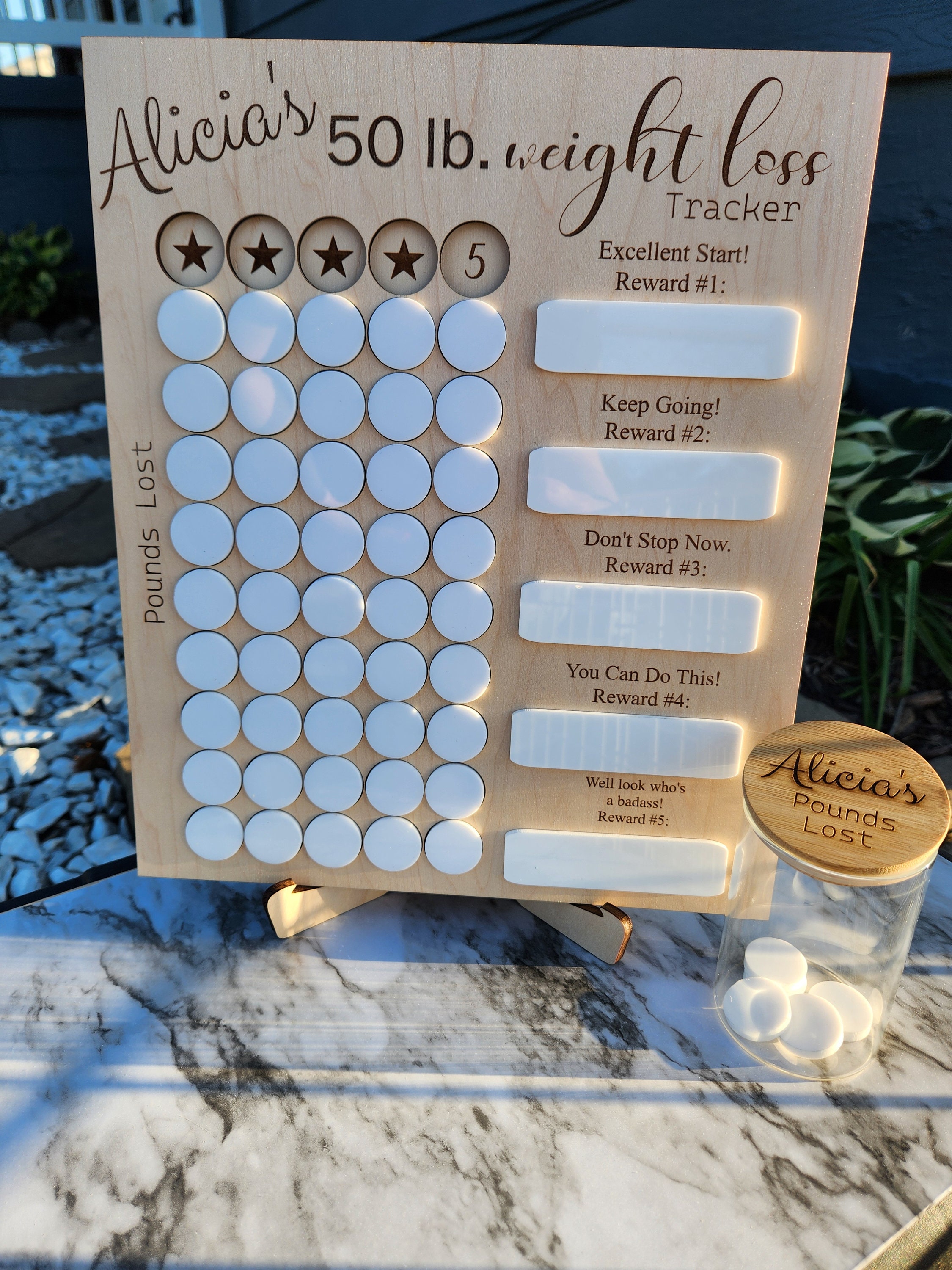 Weight Loss Tracker, Visual Weight Loss Jar, Journey for Losing Weight ...