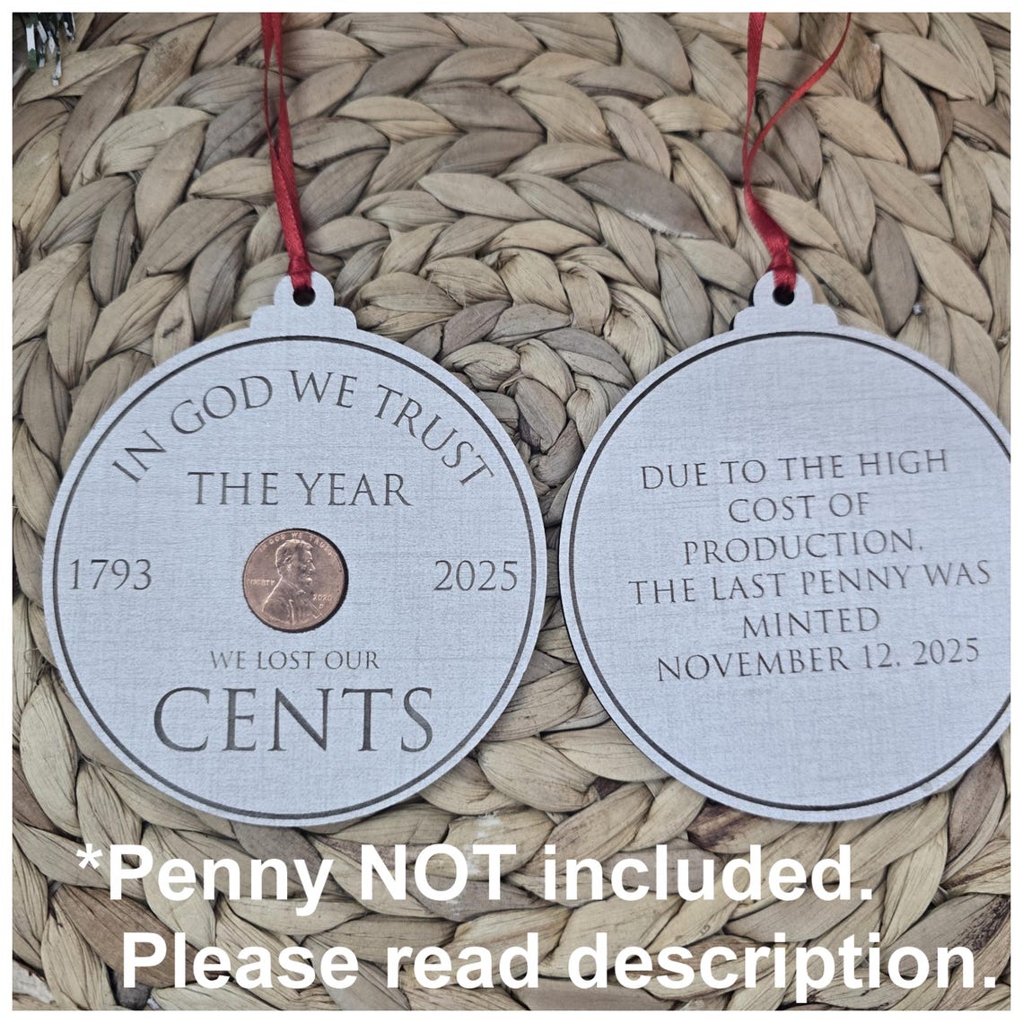 The Year We Lost Our Penny (penny Not Included) Historic Coin Keepsake ...