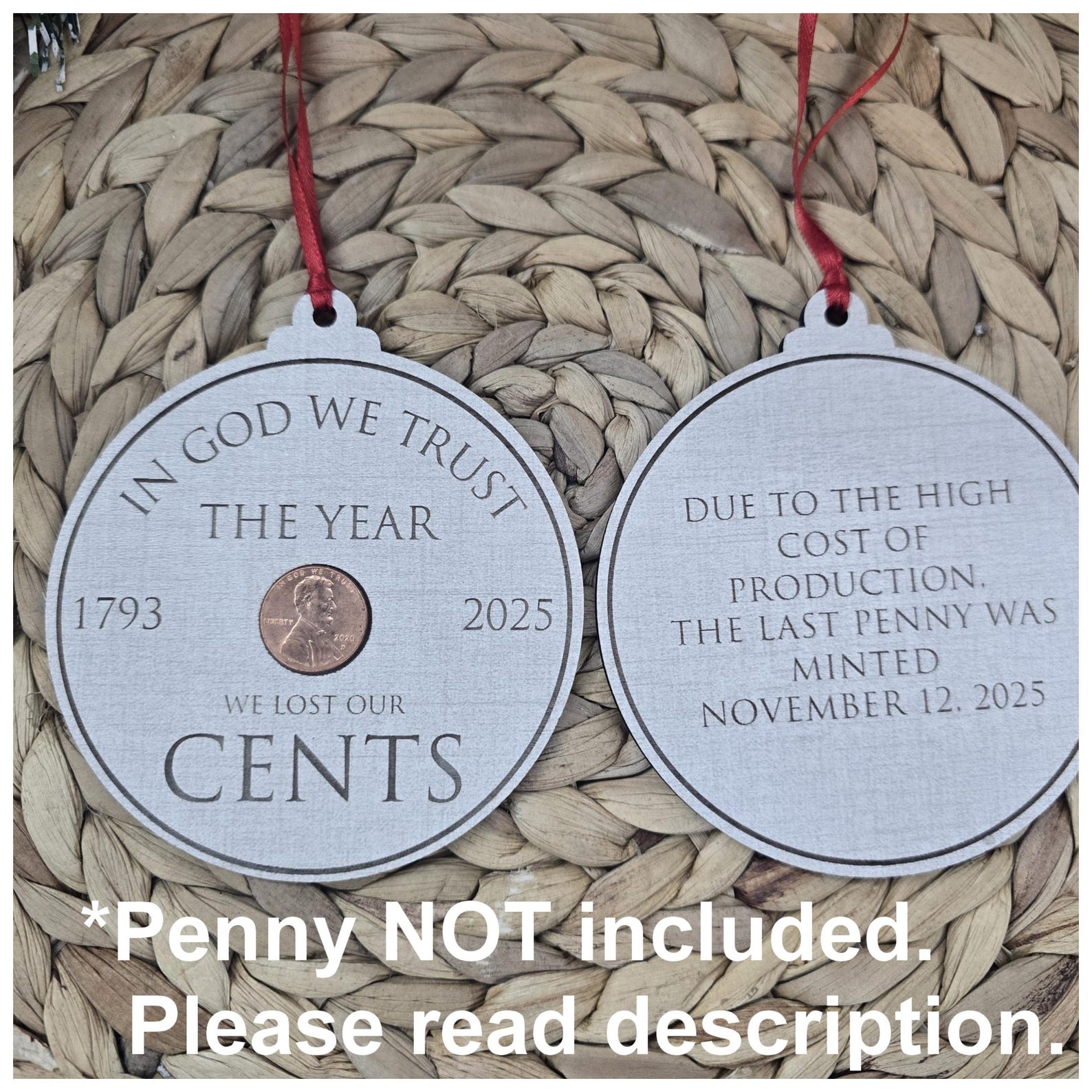 The Year We Lost Our Penny (penny Not Included) Historic Coin Keepsake ...