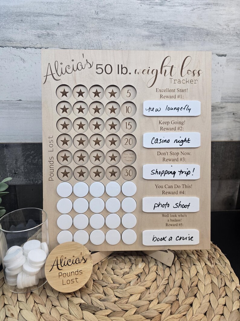 Personalized Visual Weight Loss Tracker - Reward Jar With Acrylic ...