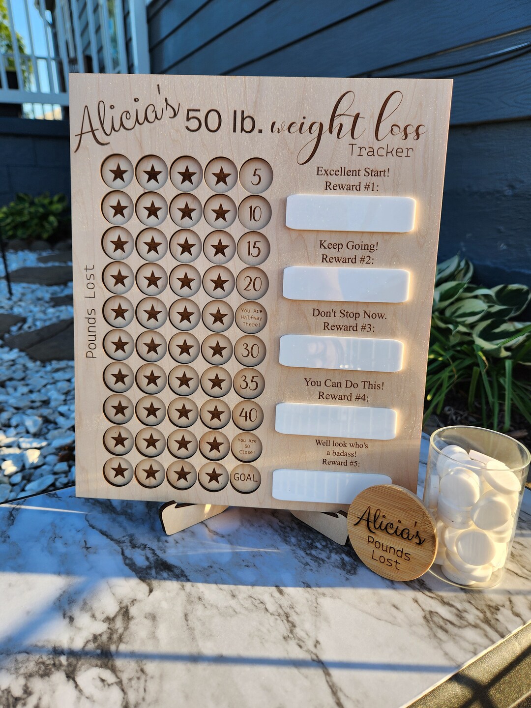 Weight Loss Tracker, Visual Weight Loss Jar, Journey for Losing Weight ...