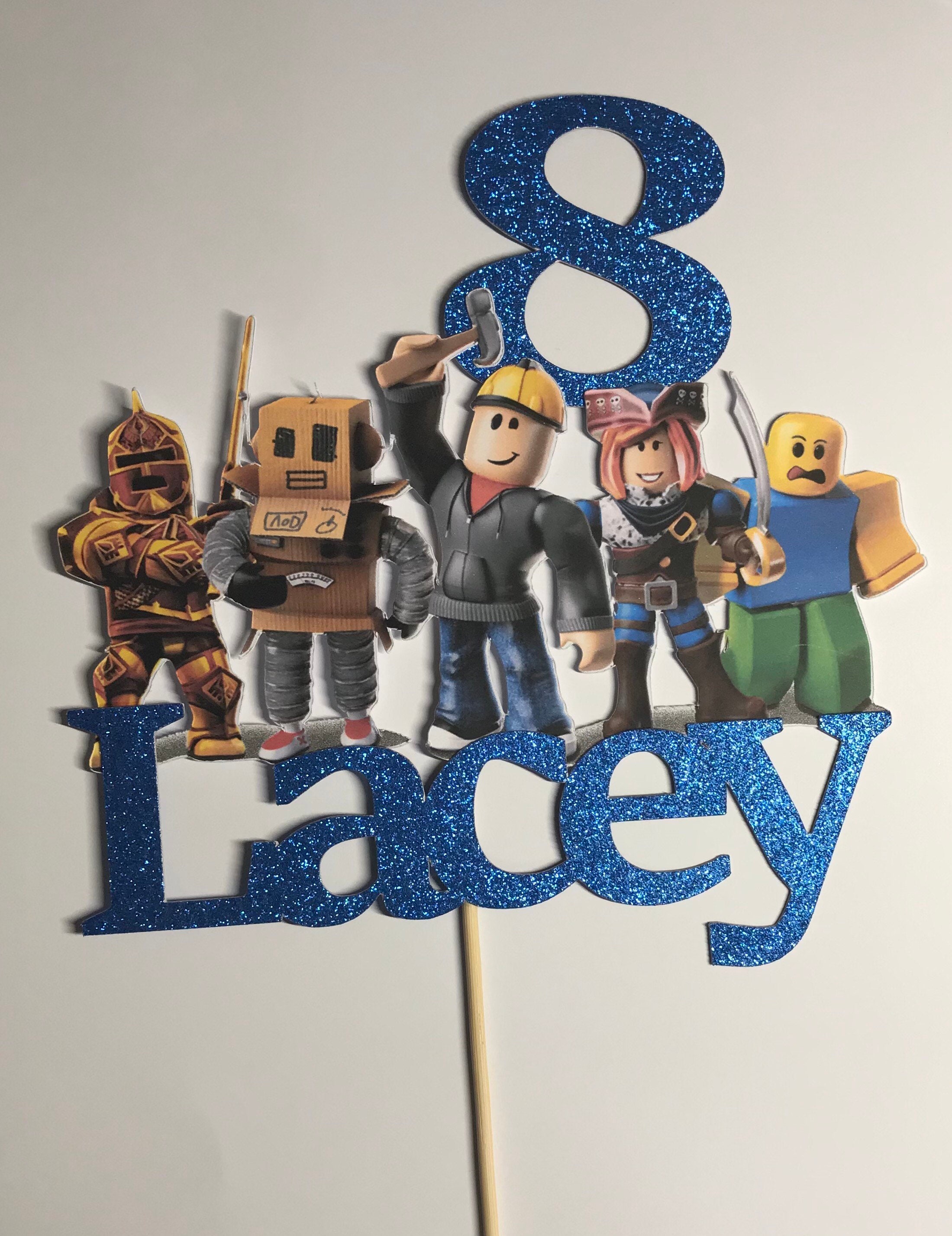 Roblox Inspired Birthday Cake Topper - Etsy