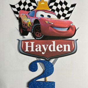Personalised Car Theme Cake Topper for Young Kids - Quick Dispatch ...