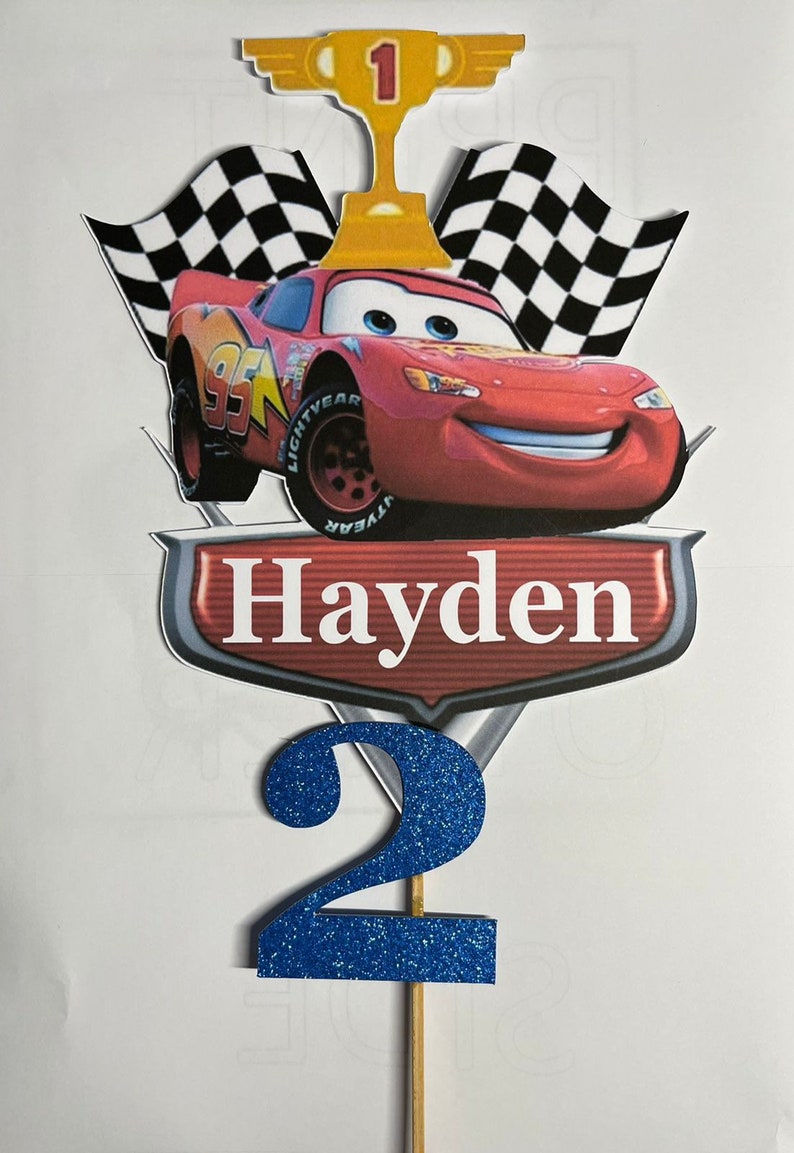 Personalised Car Theme Cake Topper for Young Kids Quick - Etsy
