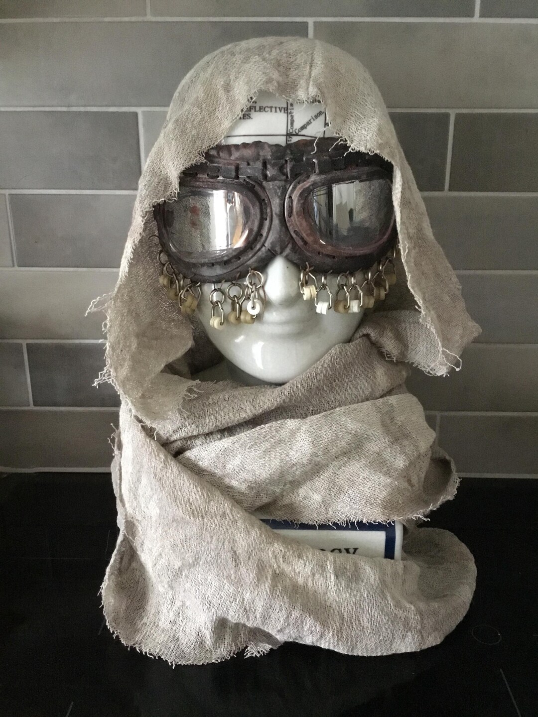 Post Apocalyptic Goggles and Scarf, Mad Max, LARP, Cosplay, Festival ...