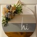 Hi Sign, Interchangeable Welcome Sign, Door Wreath, Wood Sign, Front ...