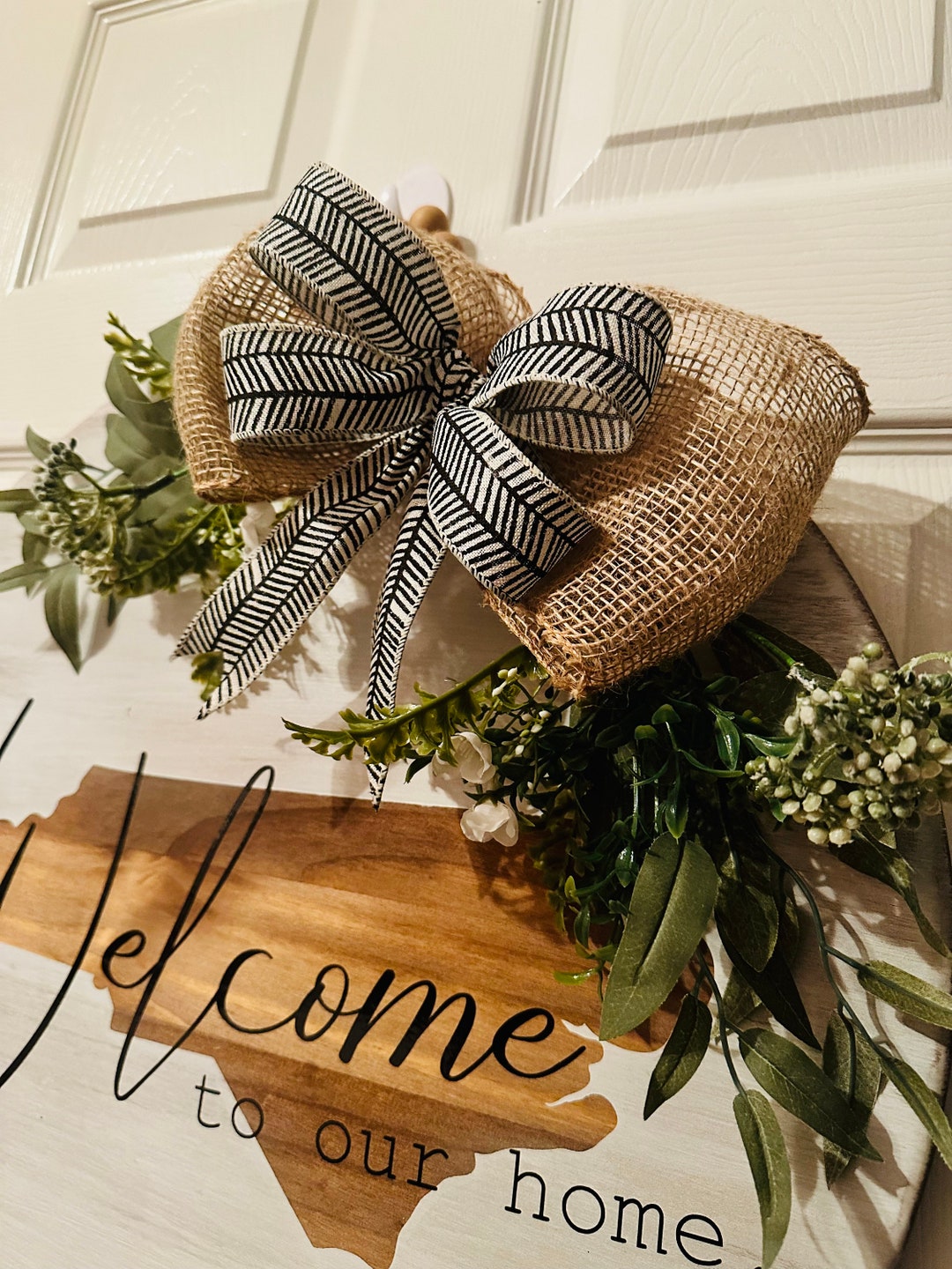 State Welcome Sign, North Carolina, Wooden Door Hanging Sign, Wall Art ...