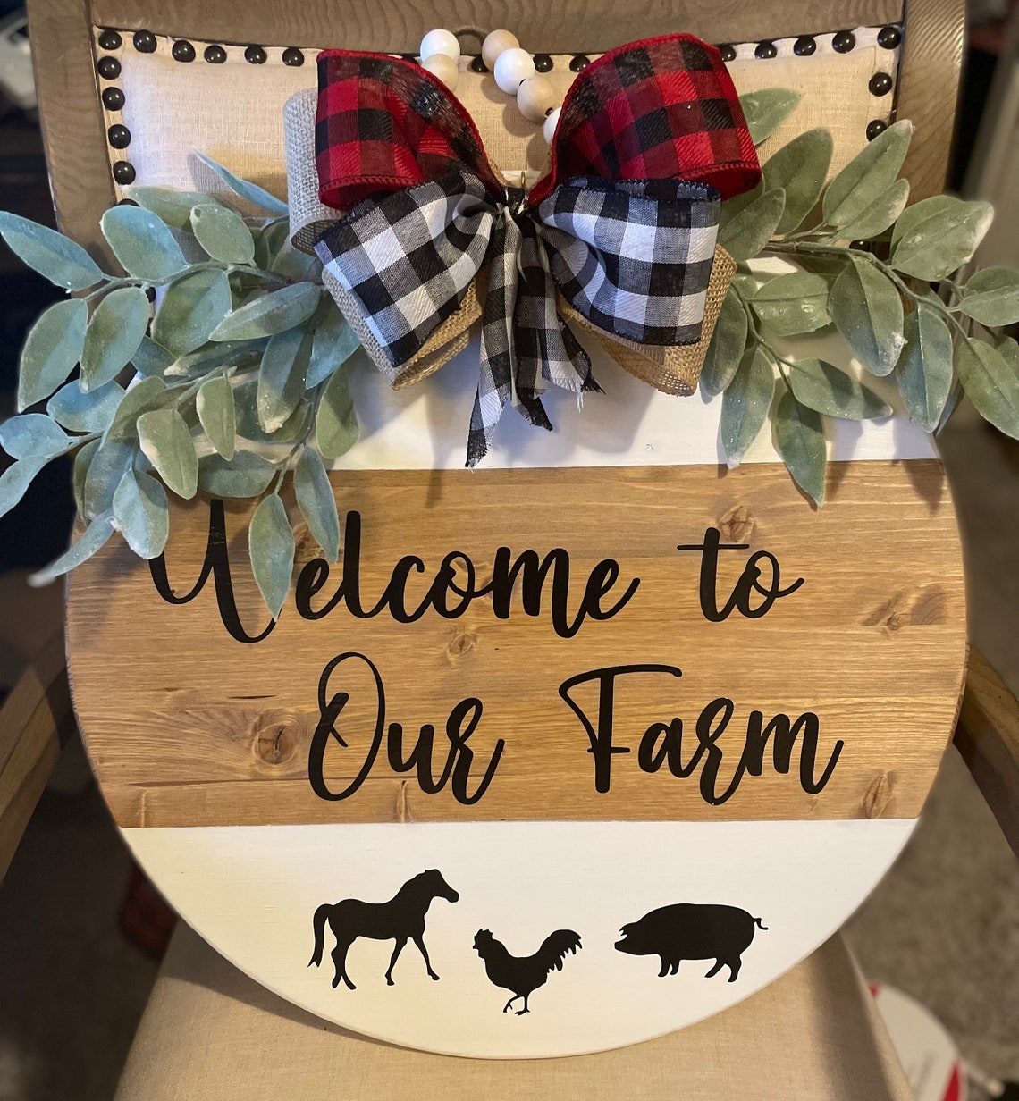 Welcome to Our Farm Sign, Door Hanger, Front Door Decor ...