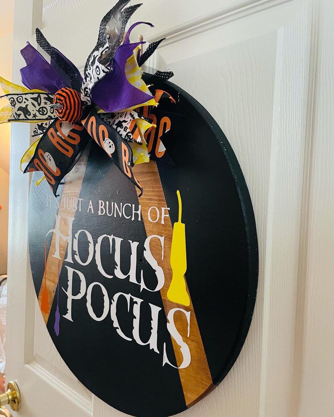 Hocus Pocus Sign, It’s Just A Bunch of Hocus Pocus Door Hanger, Round ...
