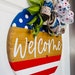 American Flag, Patriotic Welcome Sign, Red/white/blue, Polka Dots ...
