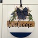 Welcome Sign W Interchangeable Bow Door Wreath Wooden Sign - Etsy