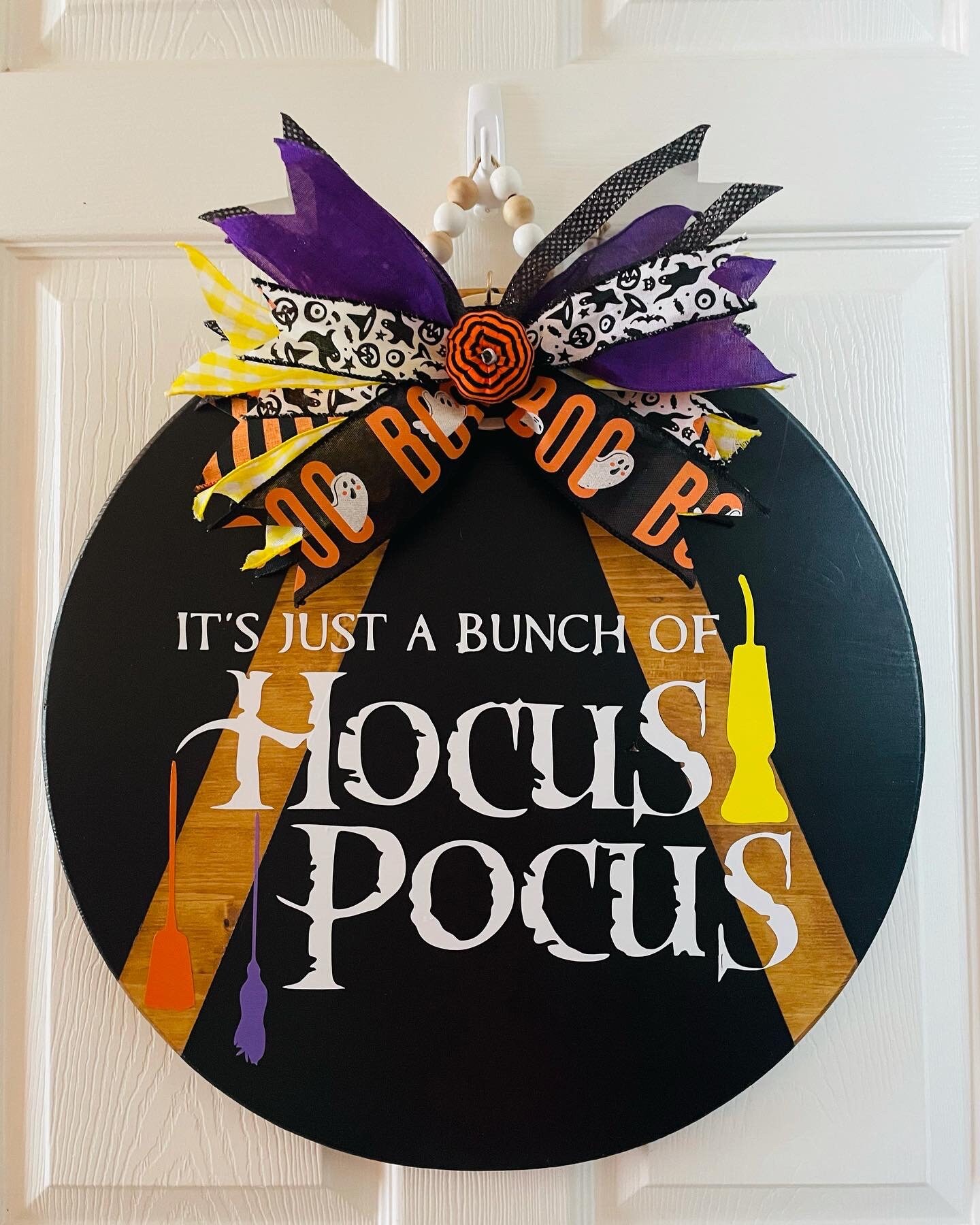 Hocus Pocus Sign, Its Just A Bunch of Hocus Pocus Door Hanger, Round ...