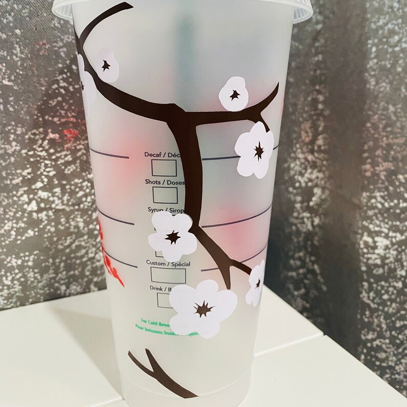 Mulan Themed Mushu With Cherry Blossom Tree Starbucks Cup - Etsy