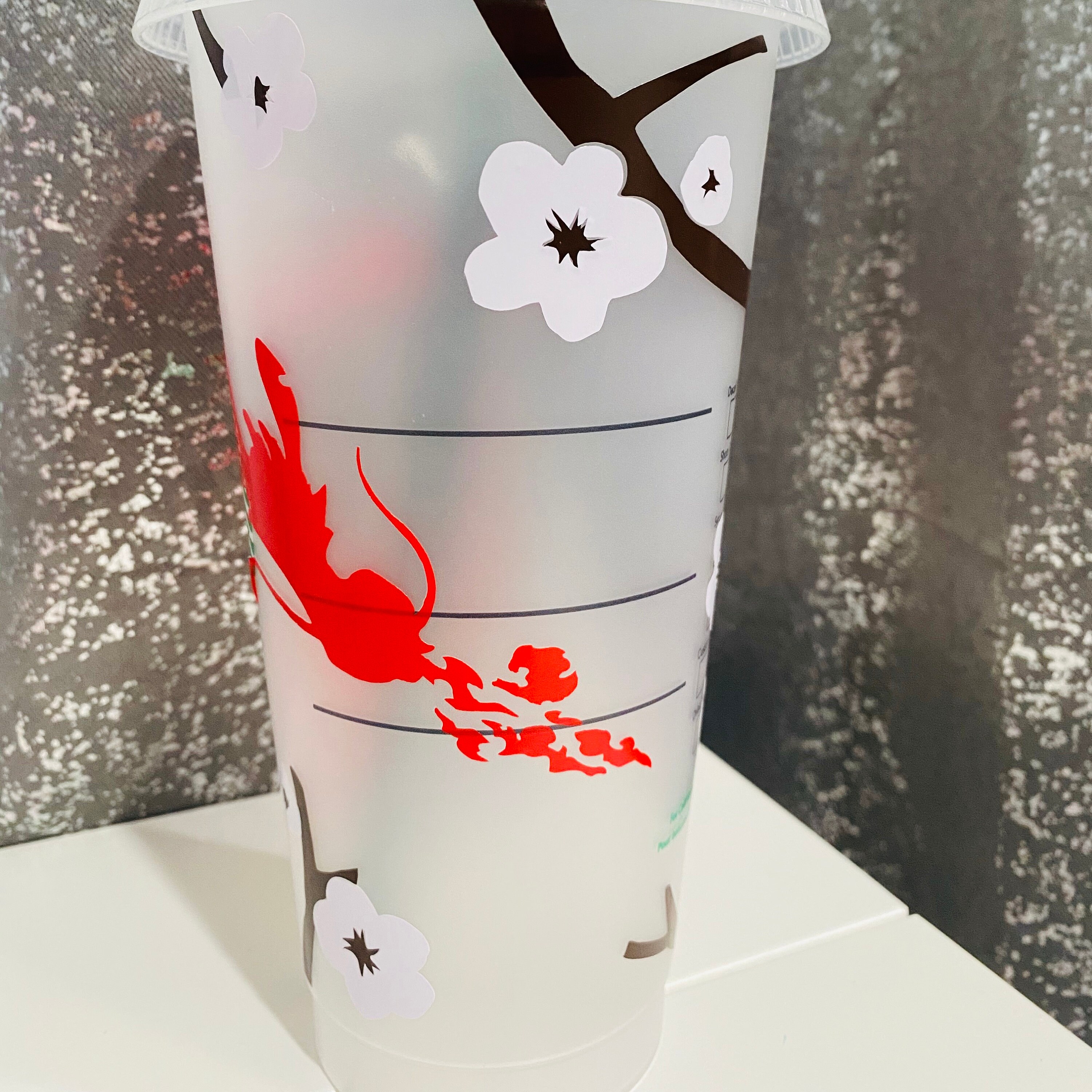 Mulan Themed Mushu With Cherry Blossom Tree Starbucks Cup - Etsy