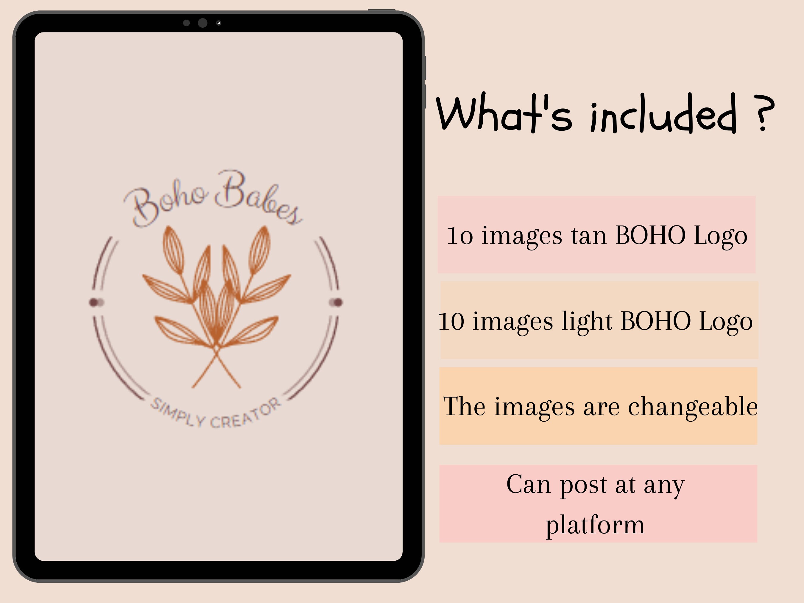 10 Logos BOHO Design Template / DIY Logo / Custom Logo / - Etsy