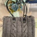 Crochet Bag, Luxury Bag, Dark Grey Bag Knitted Tote Bag, Woolen Yarn ...