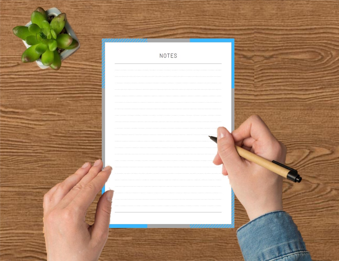 Light Blue Notes Paper Design - Etsy