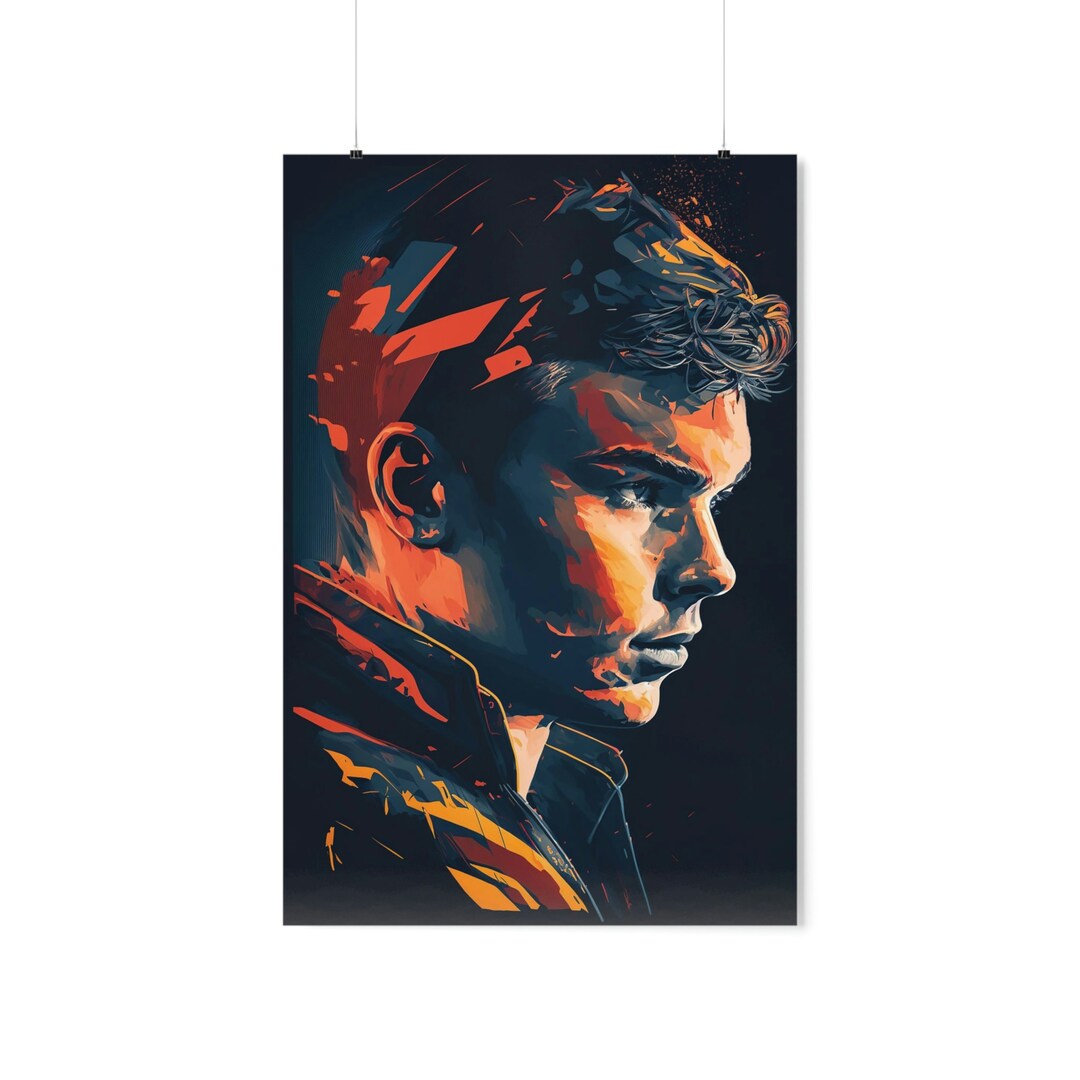 Portrait Max Verstappen Poster Art Max Verstappen Art Gift for Max ...